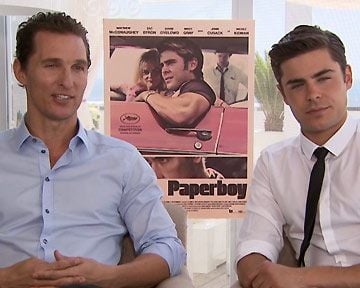 Vidéo interview pour Paperboy : Zac Efron, Matthew McConaughey ...