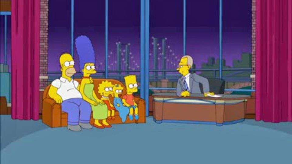 Les Simpson: Un générique hommage à David Letterman - Vidéo Les Simpson ...